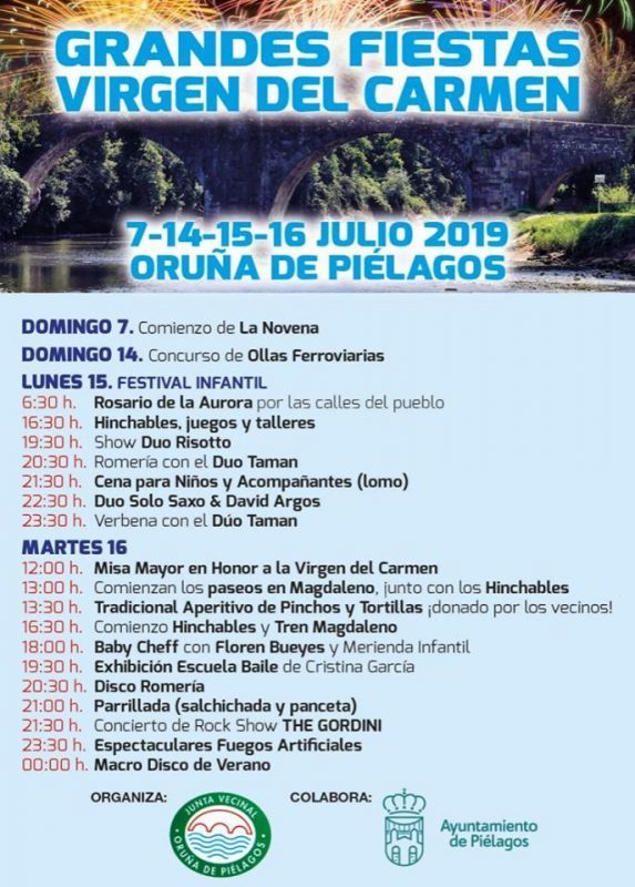 Fiestas Virgen del Carmen en Oruña de Pilélagos 2019 - Miplanhoy - qué ...
