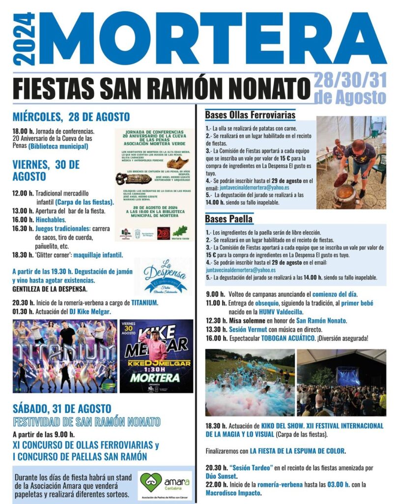 Fiestas de San Ramón Nonato Mortera 2024 - Miplanhoy - qué hacer hoy en ...