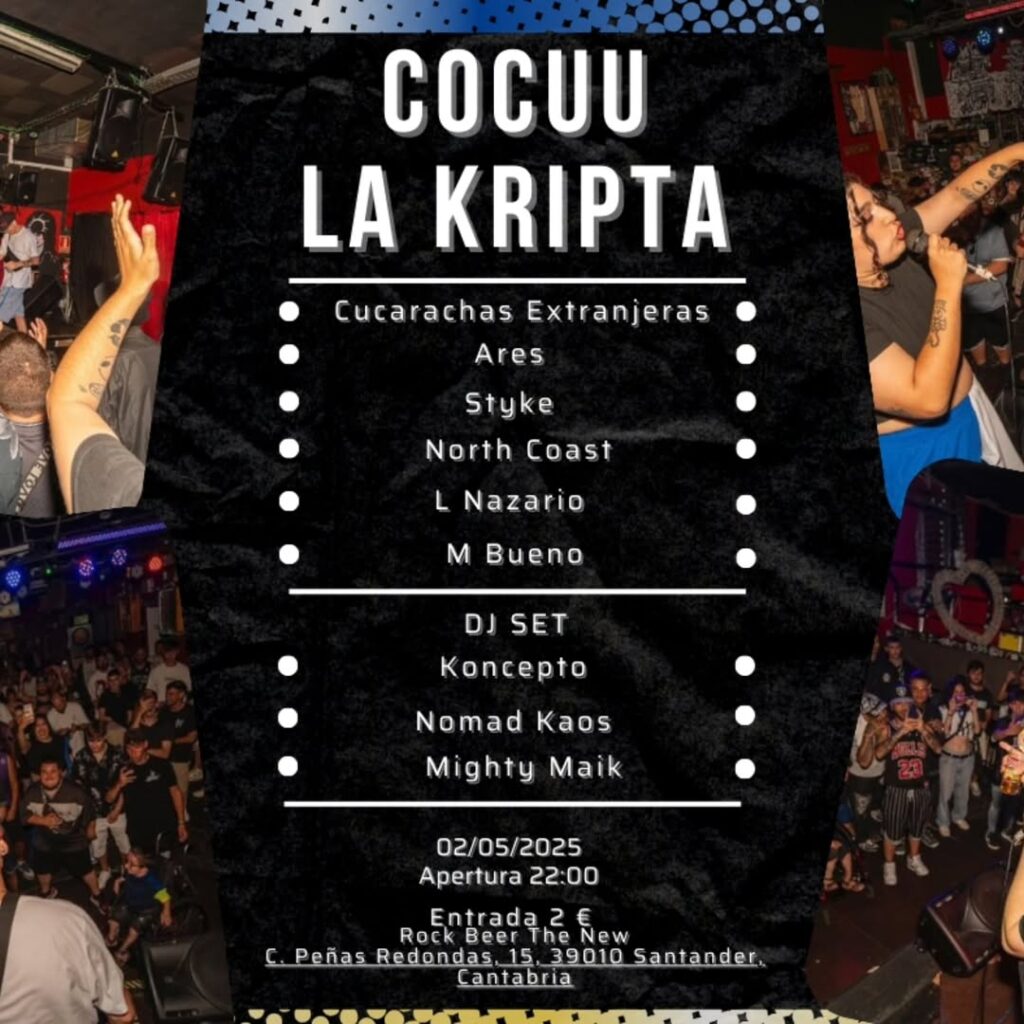 COCUU x LA KRIPTA 2025 - Miplanhoy - qué hacer hoy en Cantabria